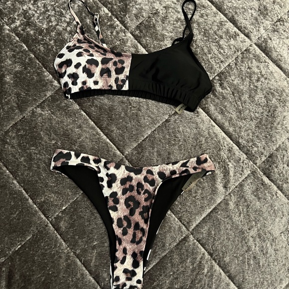 Swim Shein Black Cheetah Bikini Poshmark